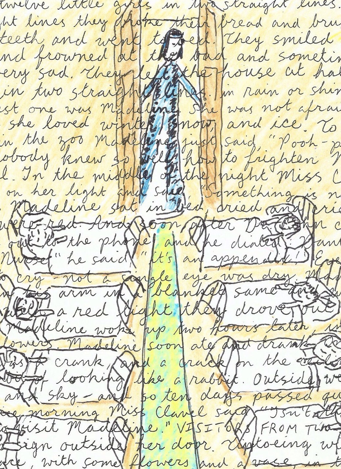 Madeline Miss Clavel in the Yellow Bedroom a Reading Poster - Etsy UK