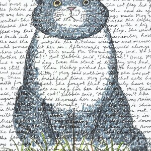 Mog the Forgetful Cat Poster, a Handmade Illustration Based on the ...