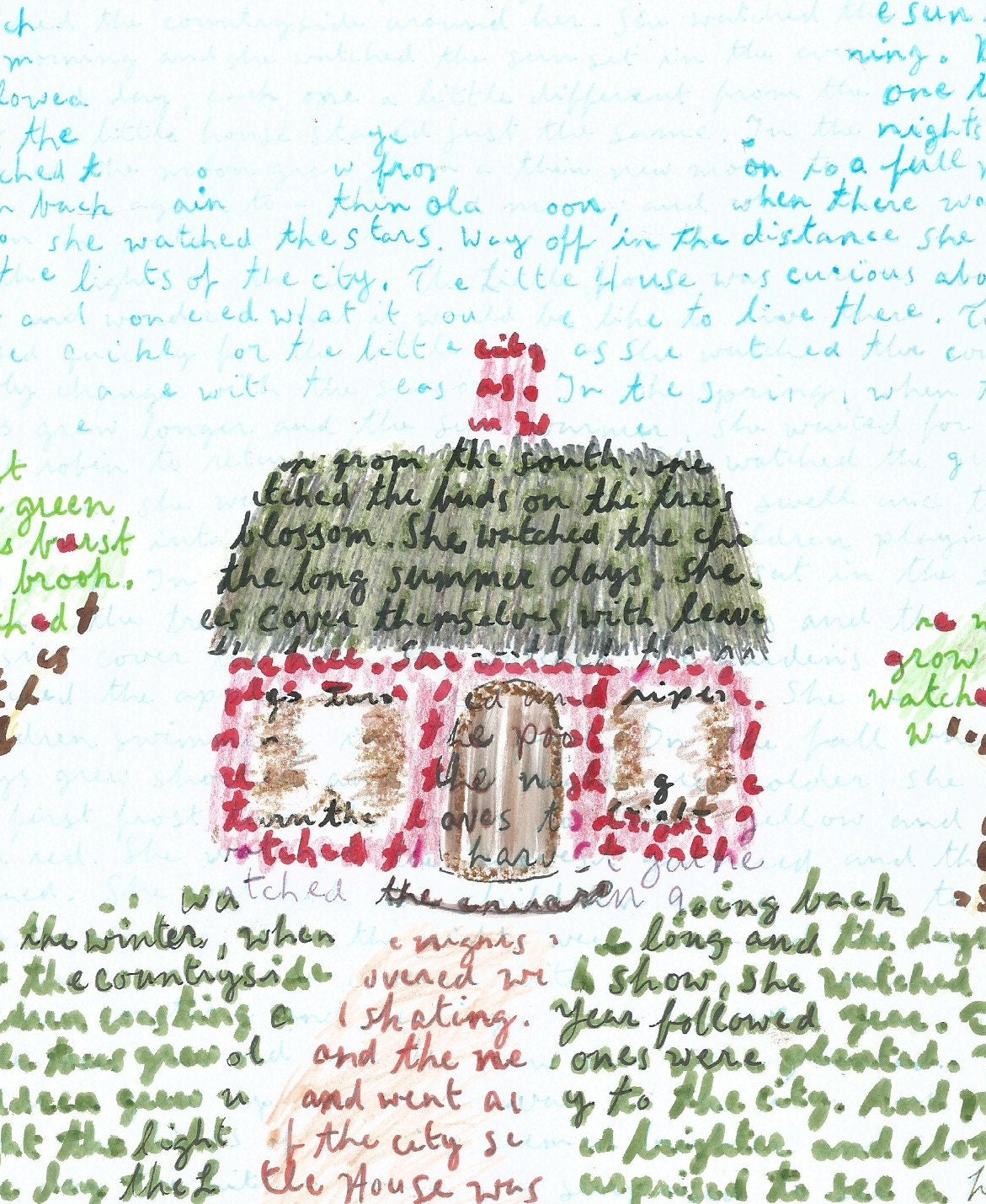 The Little House, a Reading Poster of the Classic Picture Book by ...