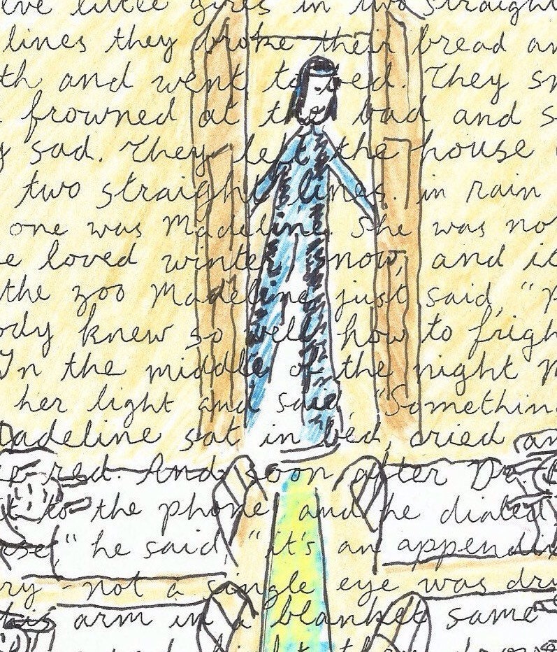 Madeline Miss Clavel in the yellow bedroom a reading poster | Etsy