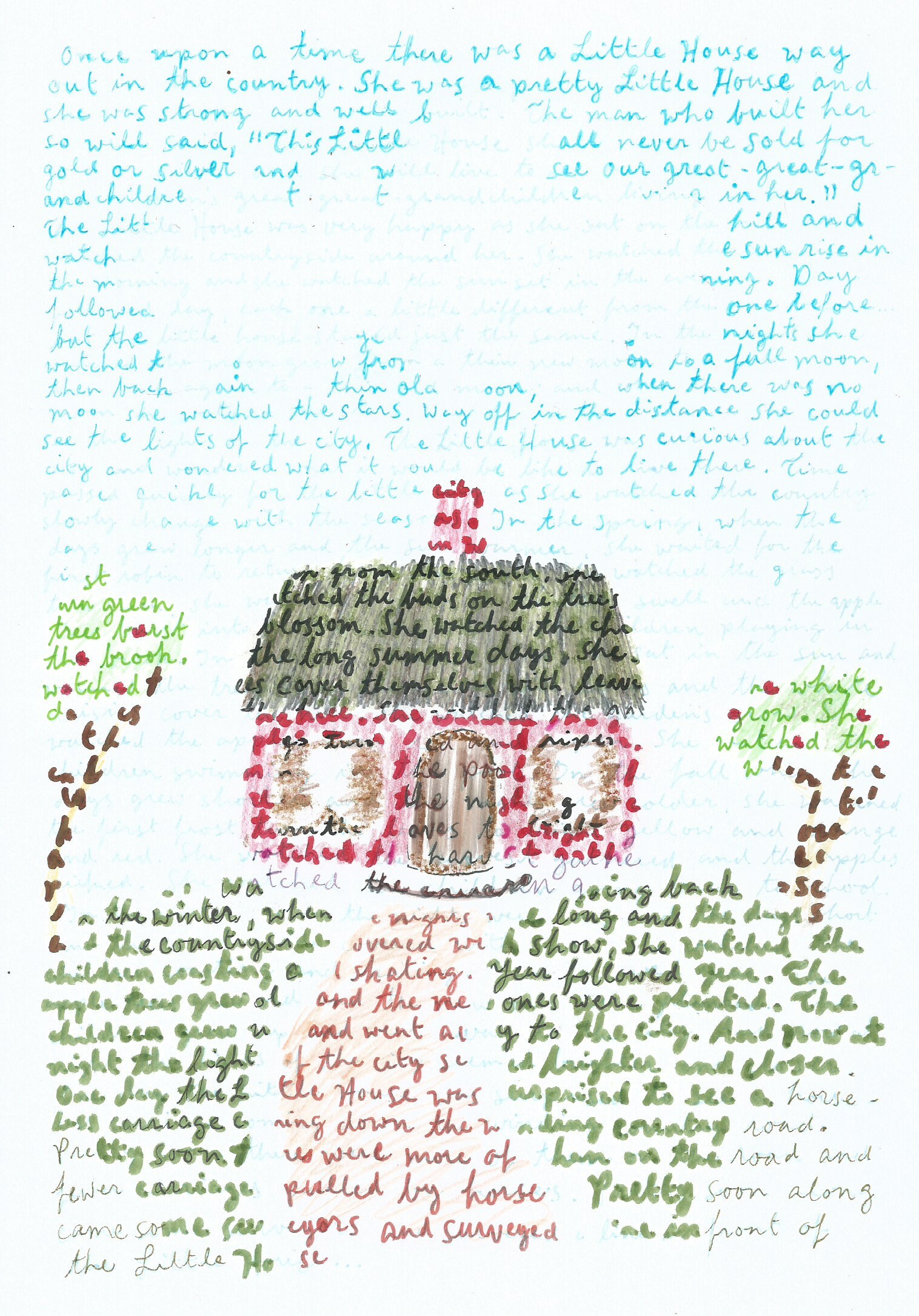 The Little House, a Reading Poster of the Classic Picture Book by ...