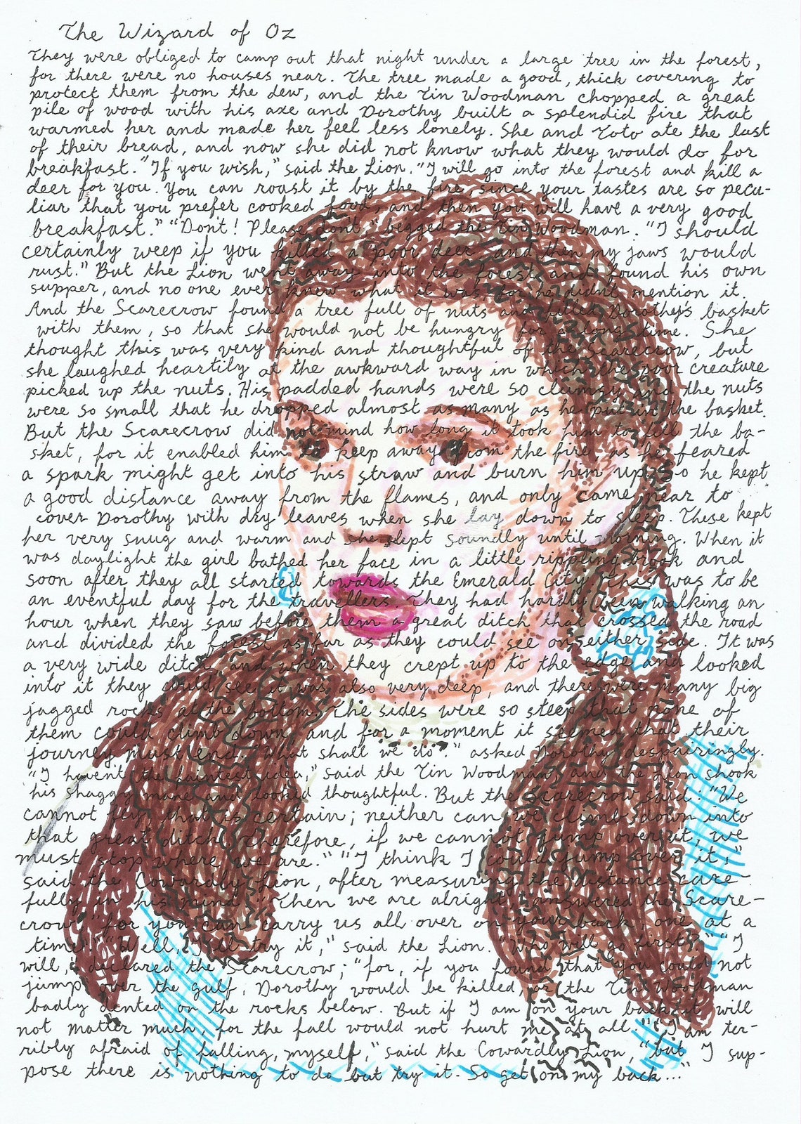 The Wizard of Oz Reading Posters Featuring the Main - Etsy