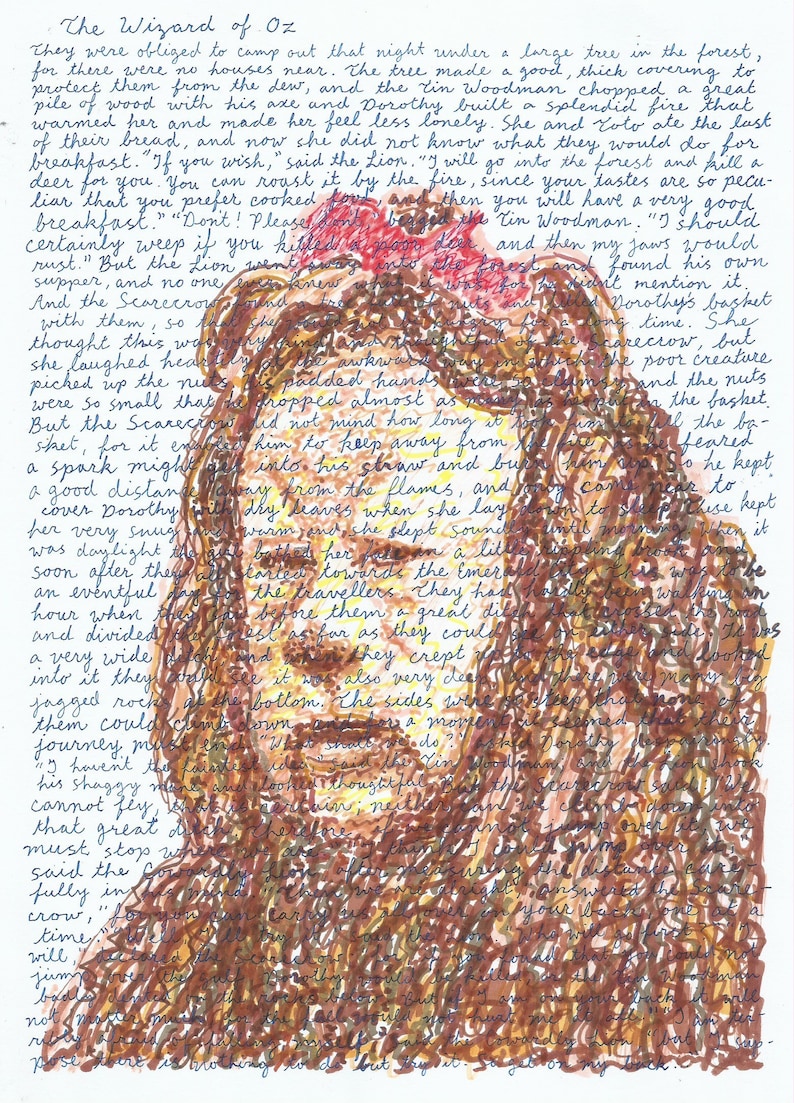 The Wizard of Oz Reading Posters Featuring the Main - Etsy