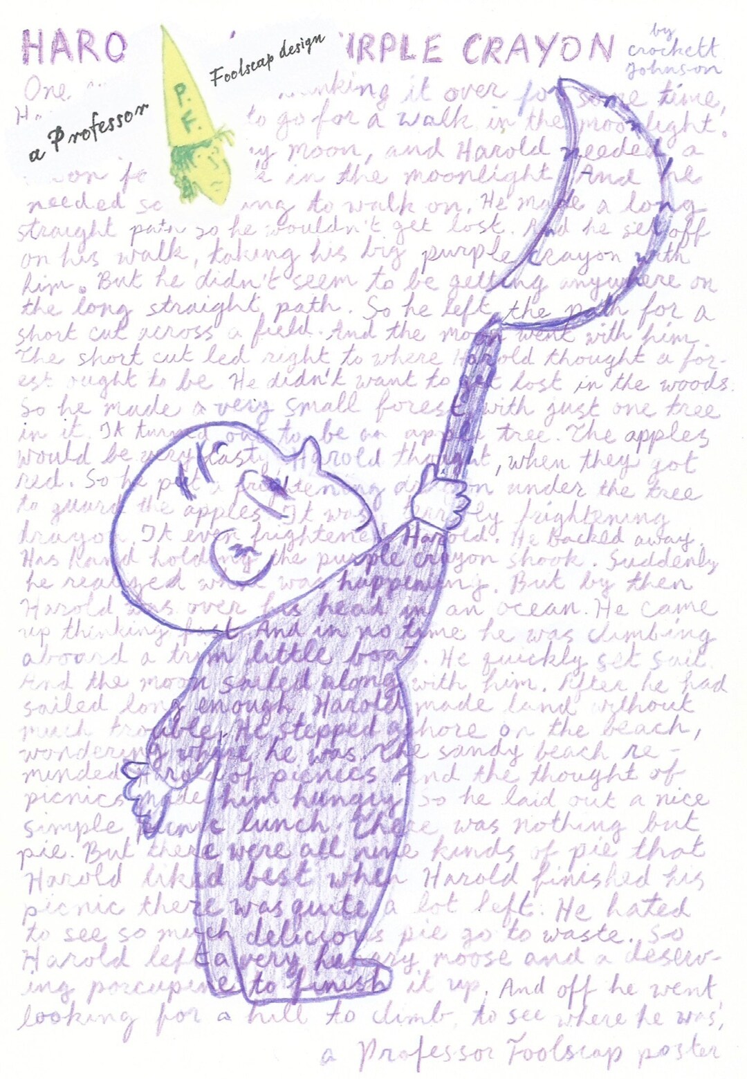 Reading Poster - Harold and the Purple Crayon, by Crockett Johnson ...