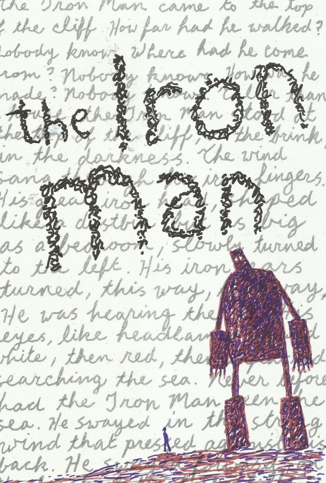 The Iron Man a Reading Poster Based on the Classic - Etsy
