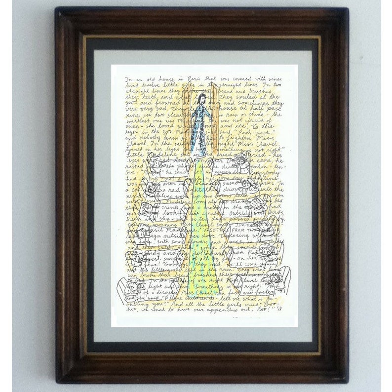 Madeline Miss Clavel in the Yellow Bedroom a Reading Poster - Etsy