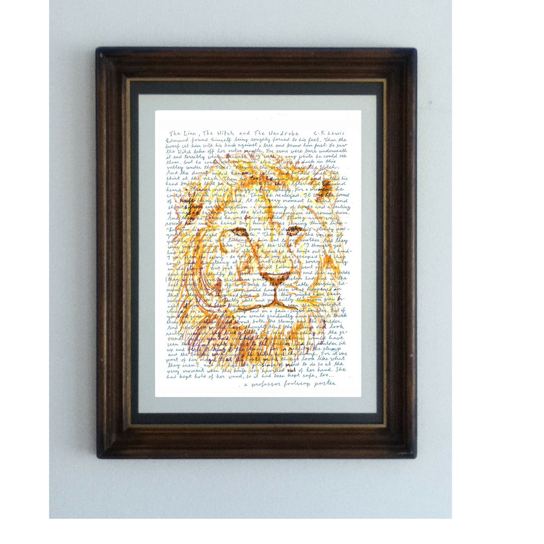 The Lion, the Witch and the Wardrobe, a Handmade Reading Poster of ...