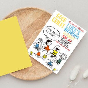Custom Peanuts & Friends Birthday Invitation - Etsy