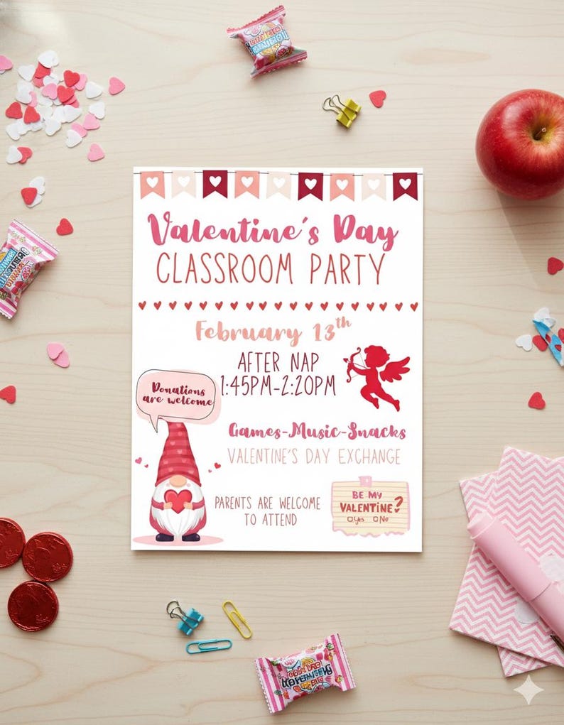 Editable Valentine Spirit Week Flyer, Classroom Newsletter Canva ...
