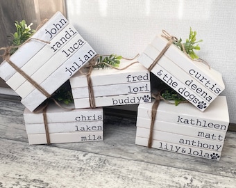 Stamped Book Stack Personalized Custom Bookset - Etsy