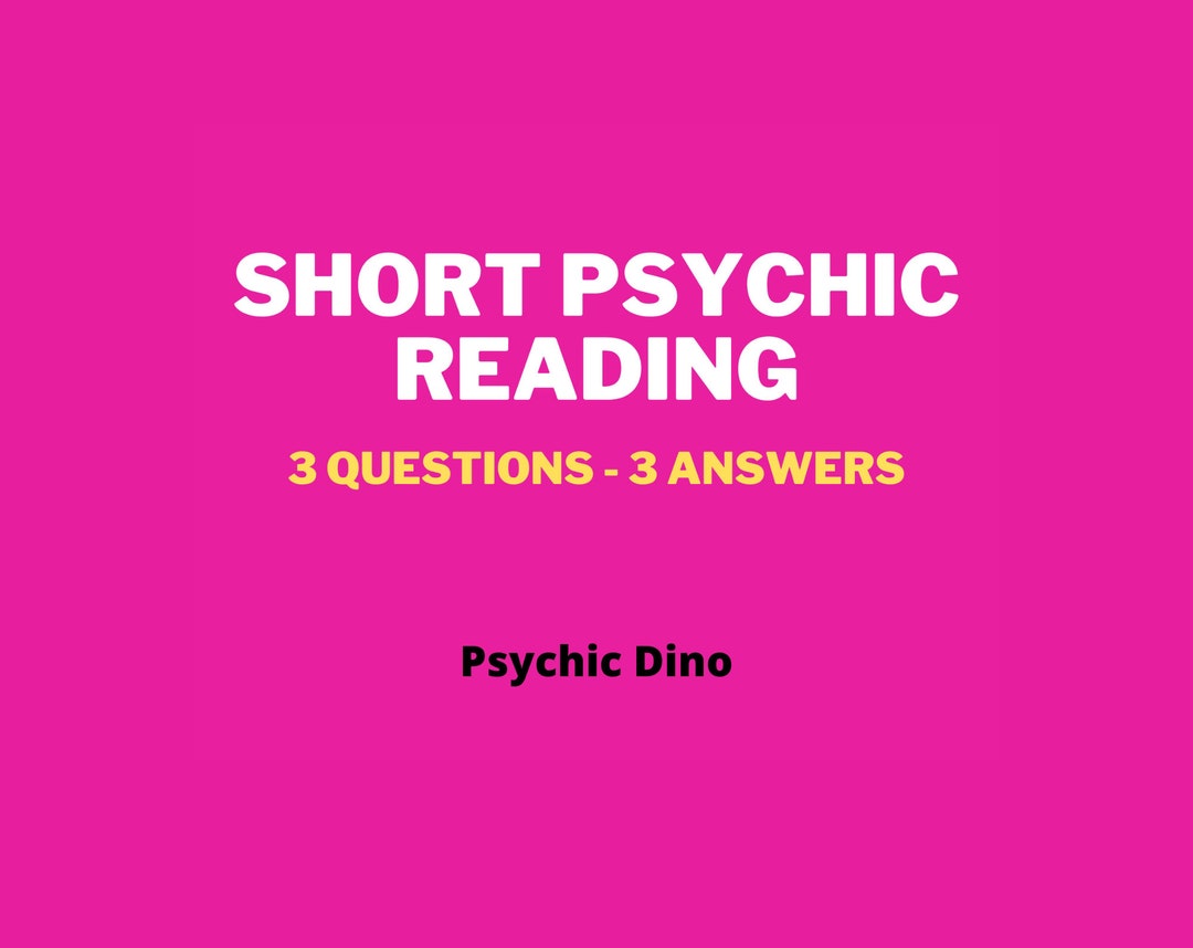 Psychic Reading 3 Questions With Short Answers - Etsy