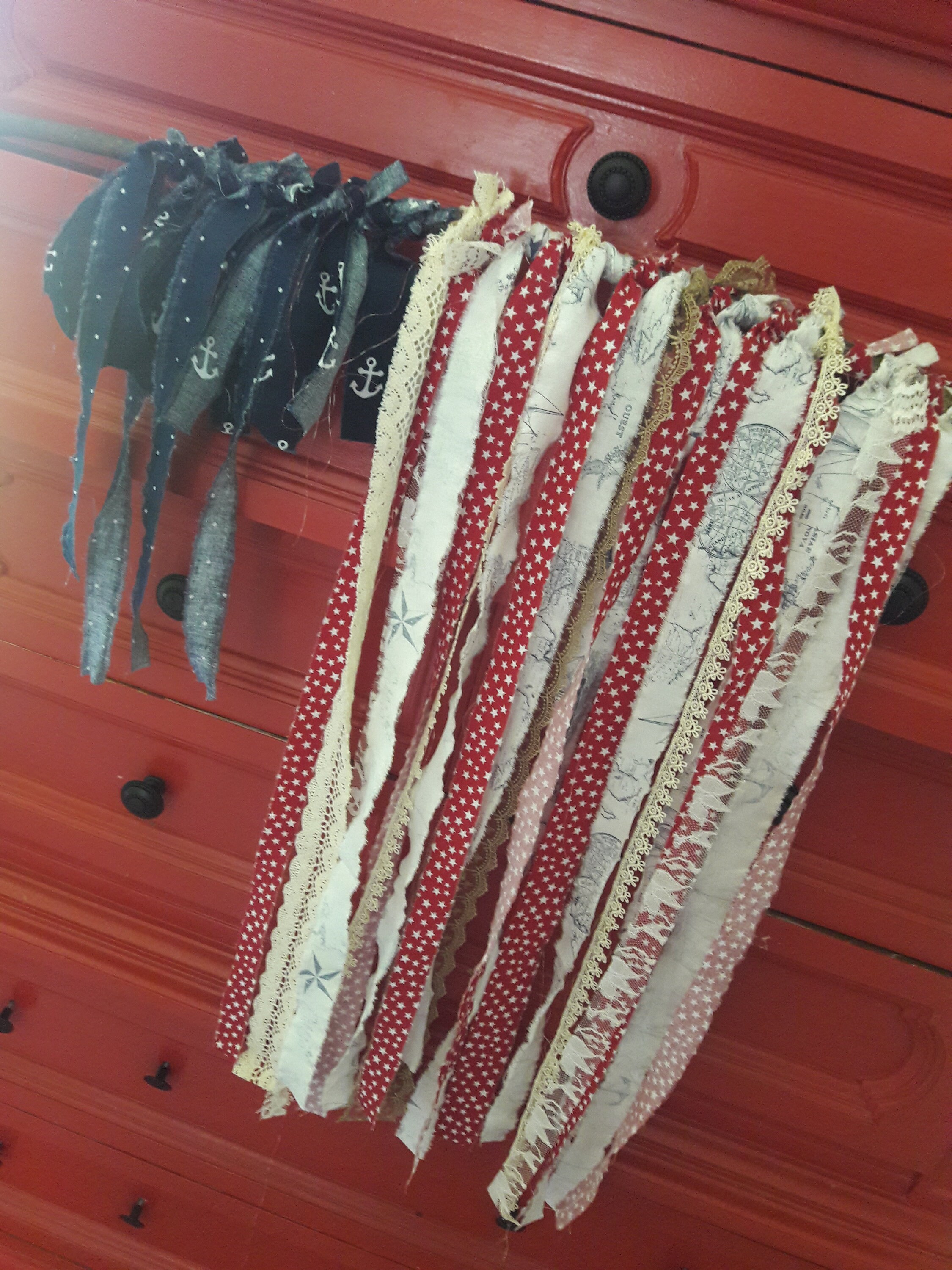 Fringe Flag Wall Hanging on Branch - Etsy