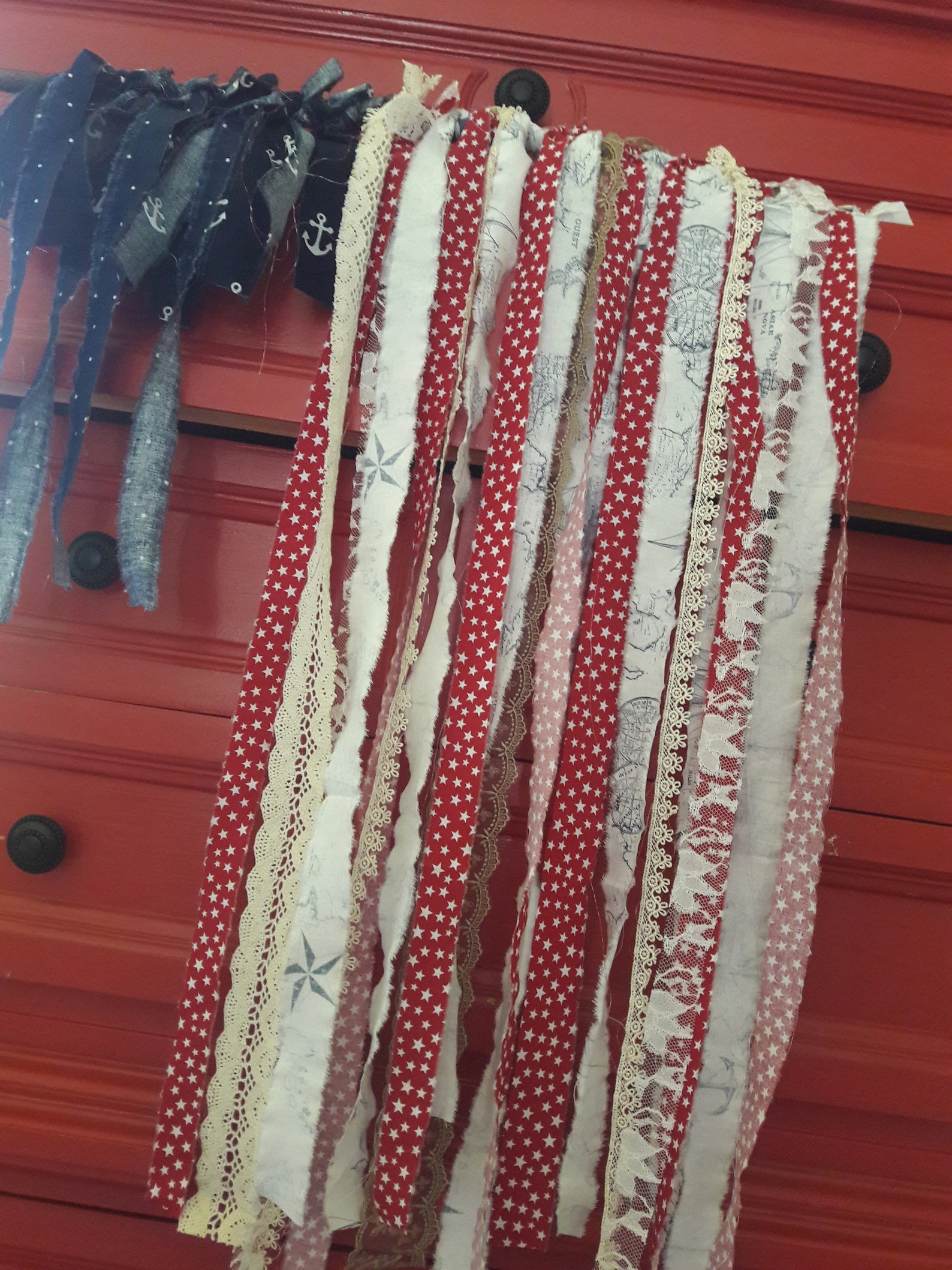 Fringe Flag Wall Hanging on Branch - Etsy