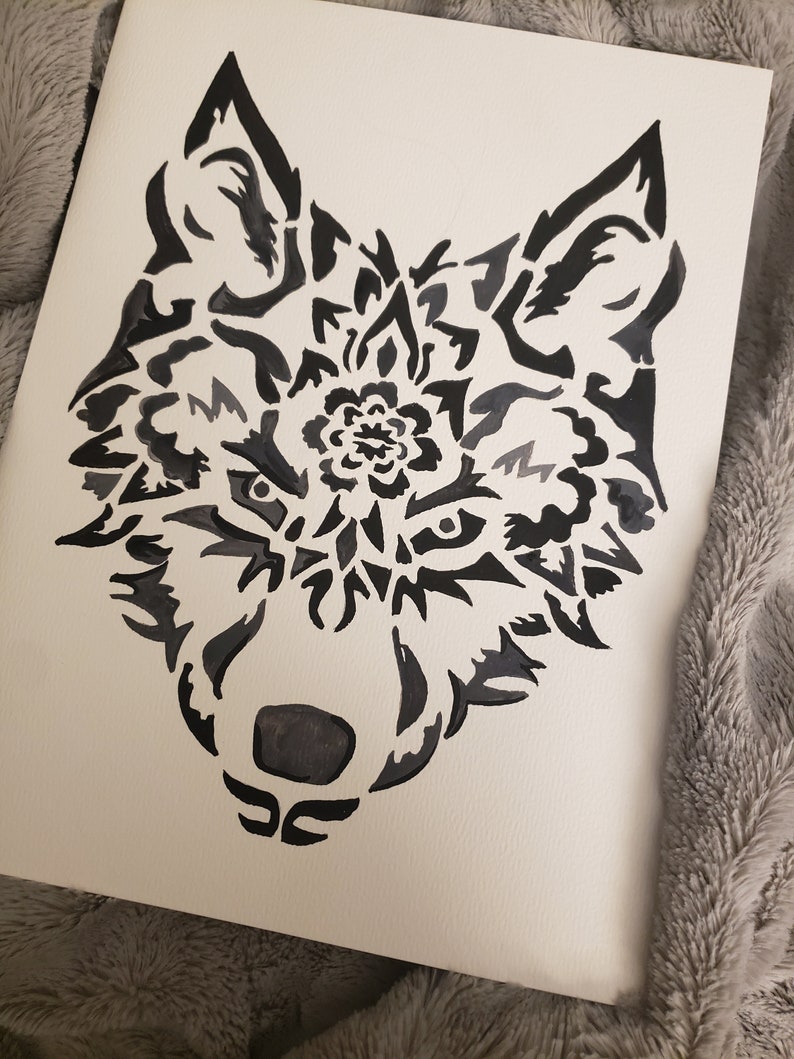 Wolf Watercolor - Etsy