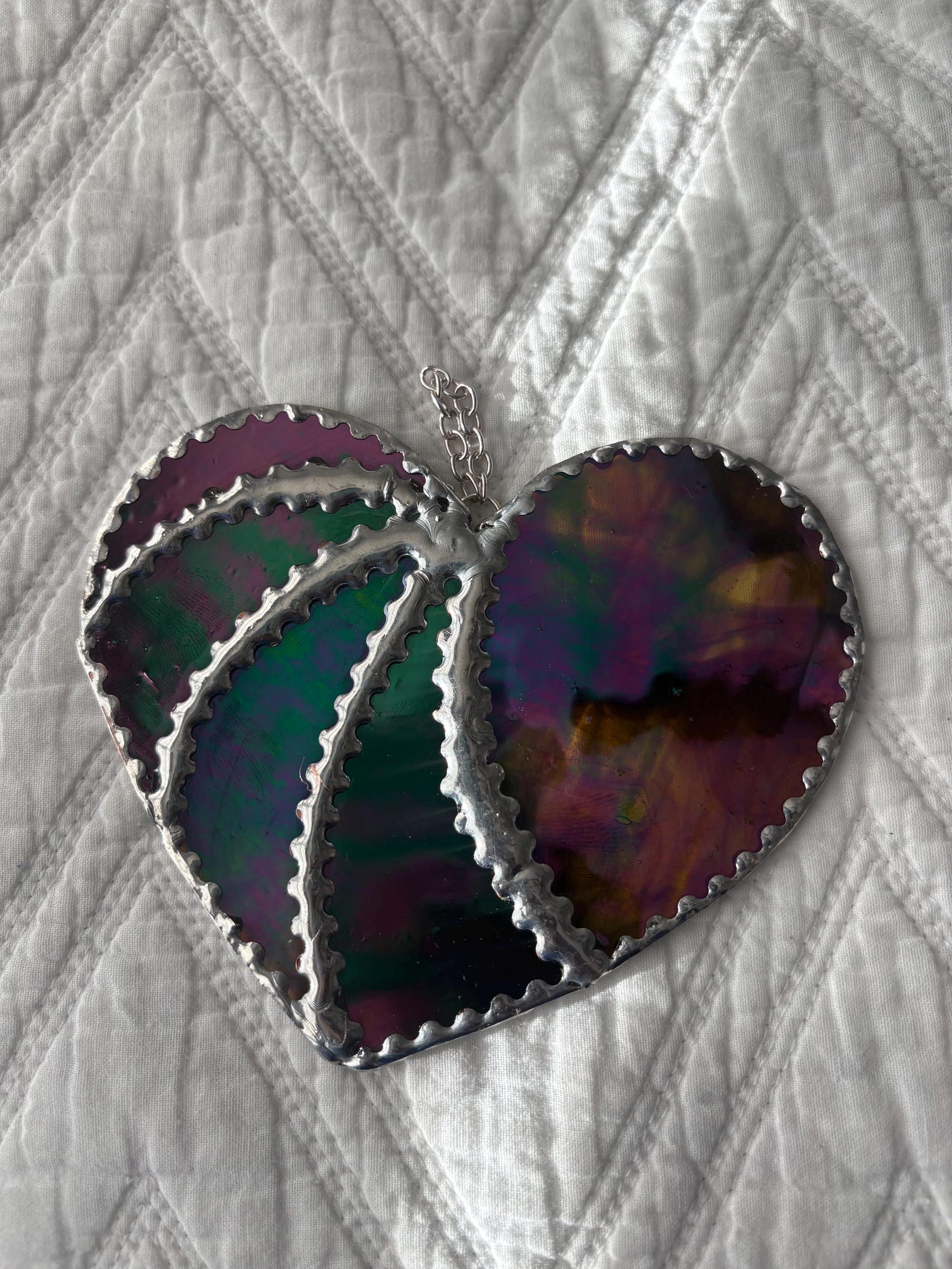 Handmade Stained Glass Heart - Etsy