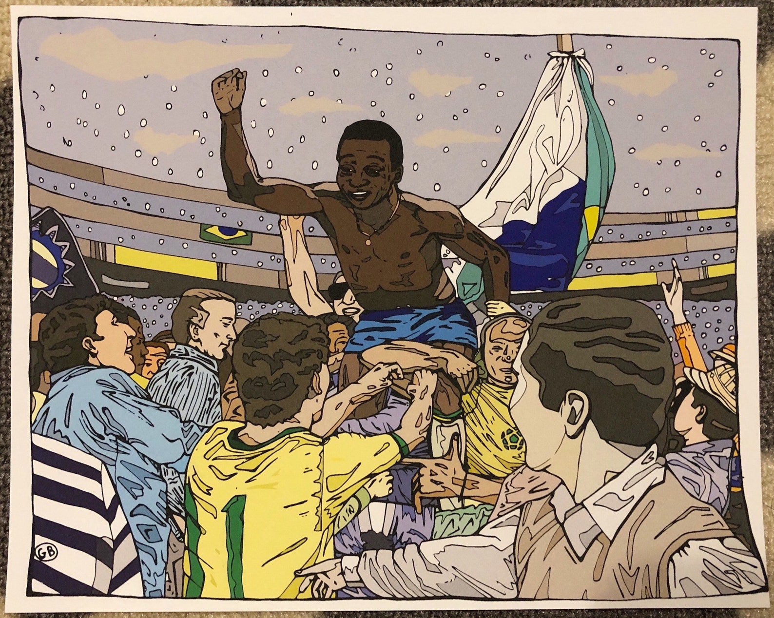 Pelé 1970 World Cup Illustration Print Soccer Gift - Etsy