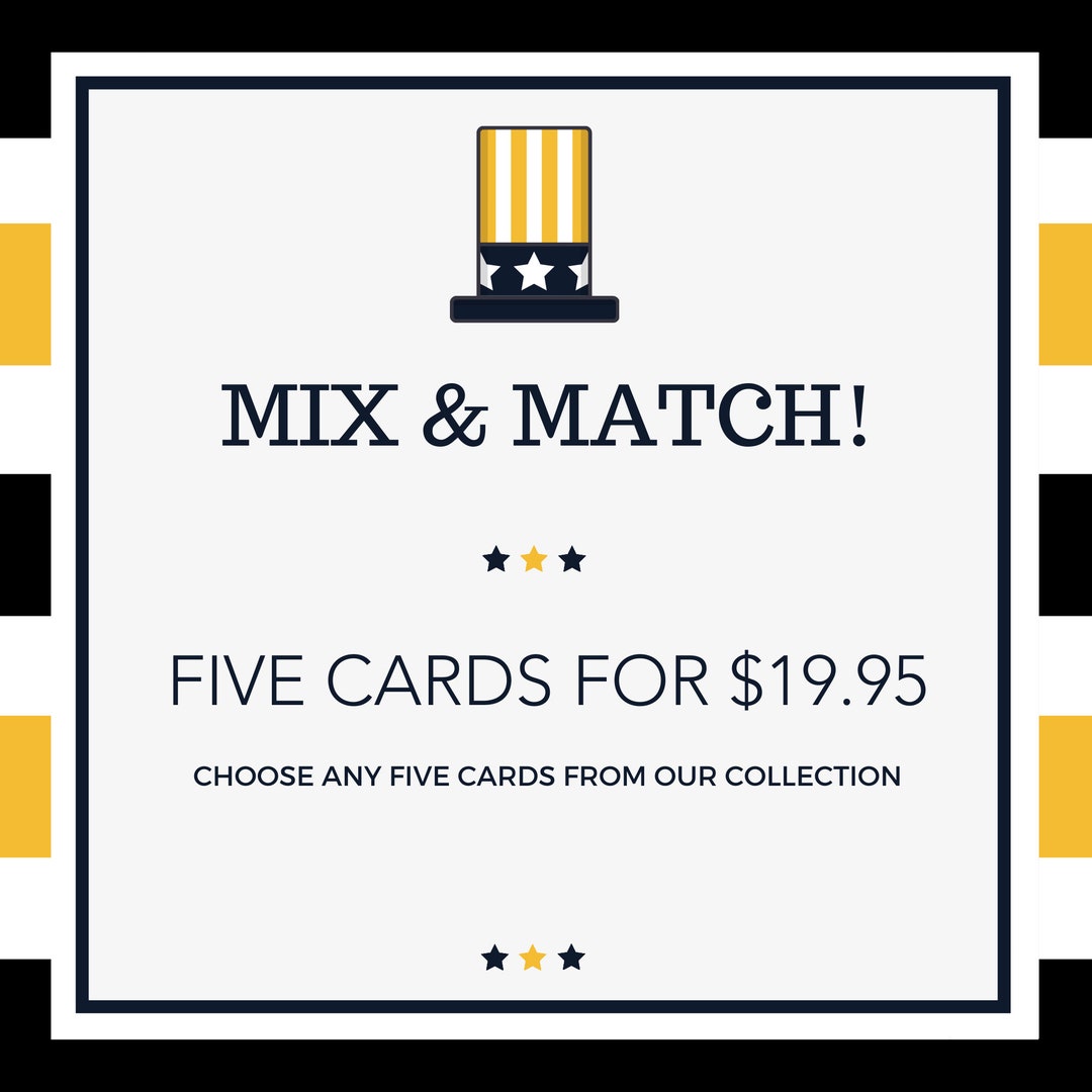 Sobriety Cards: Mix & Match Card Set of Five - Etsy