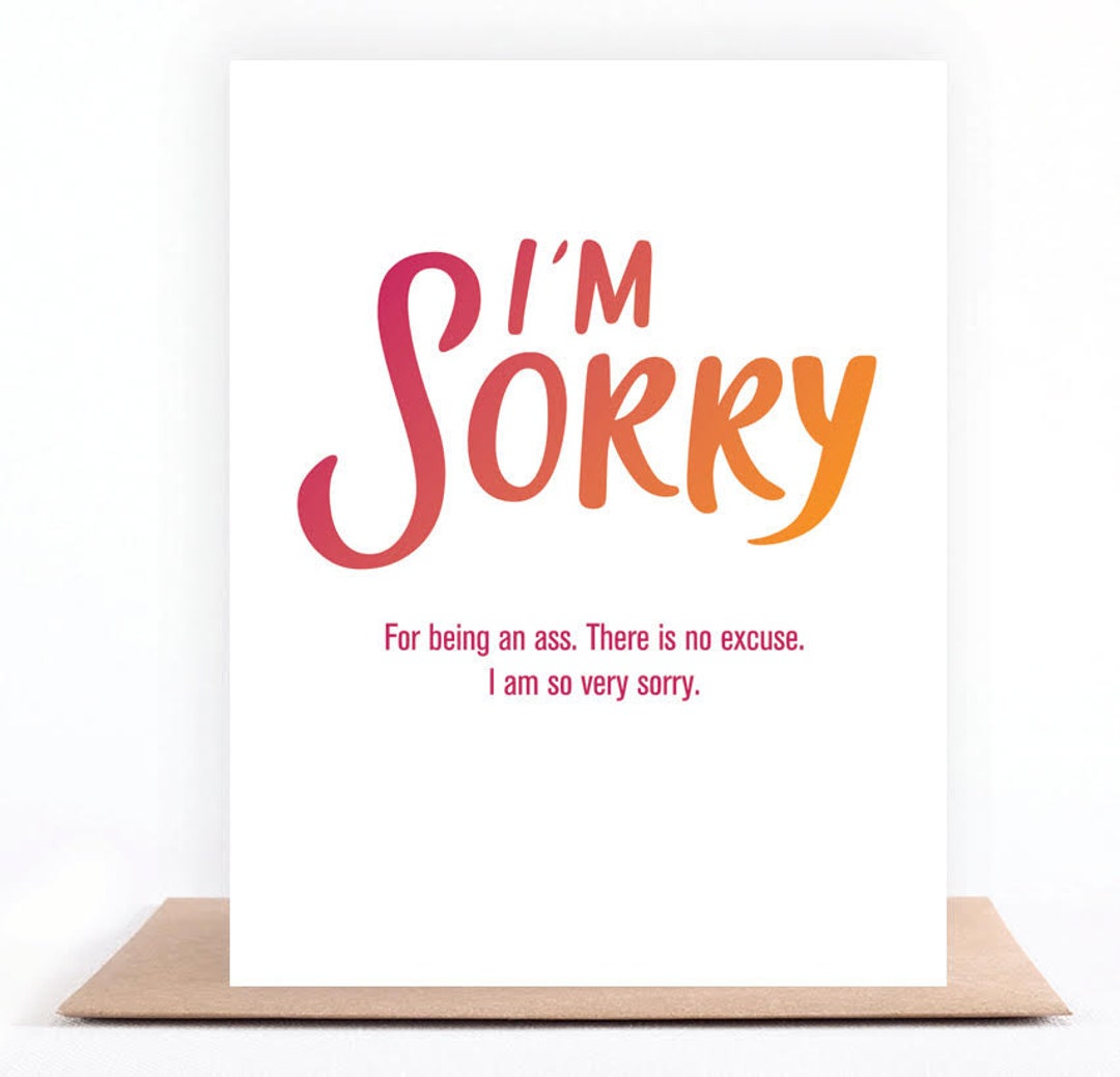 I'm Sorry Greeting Card - Etsy