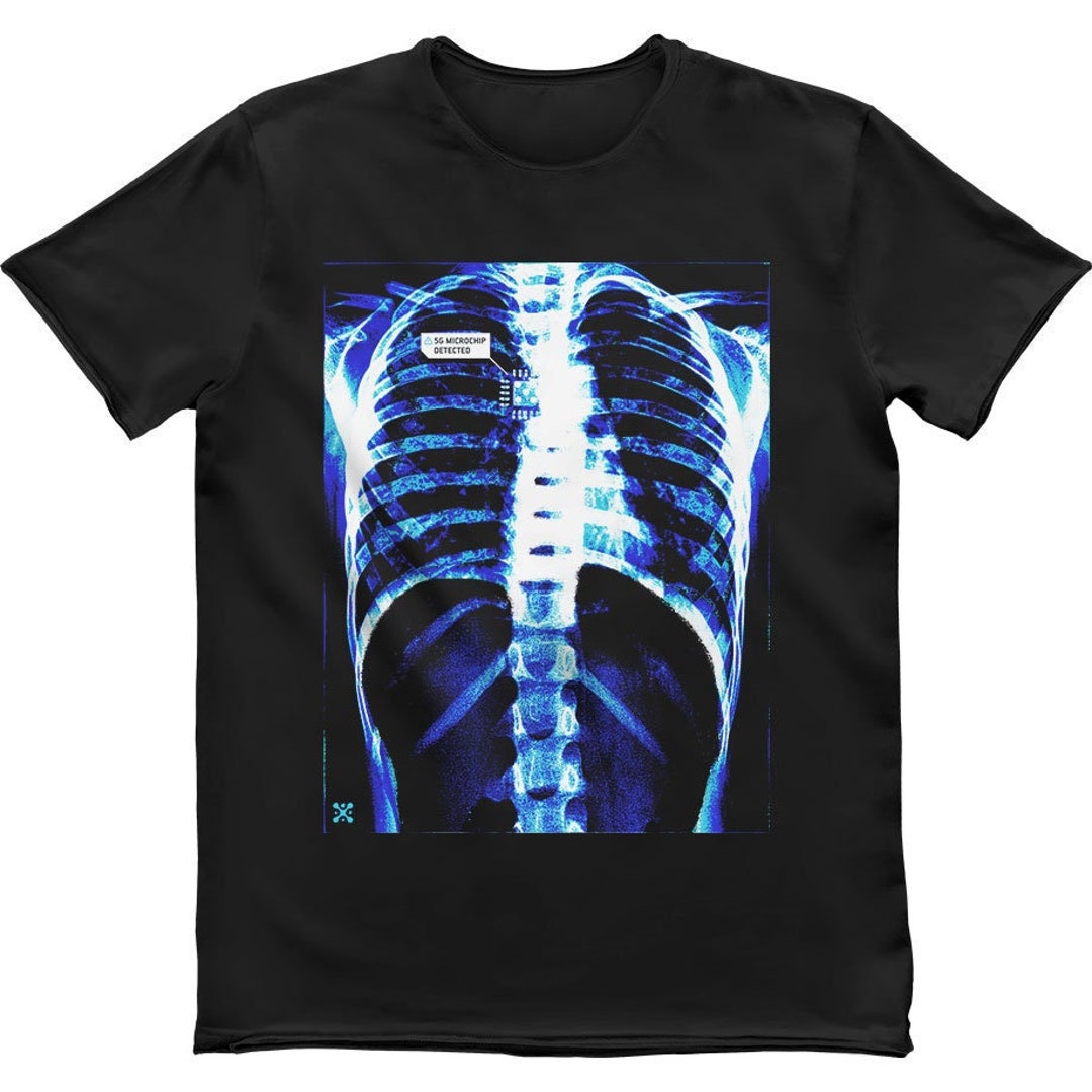 Men's T-shirt 5G Microchip Detected - Etsy