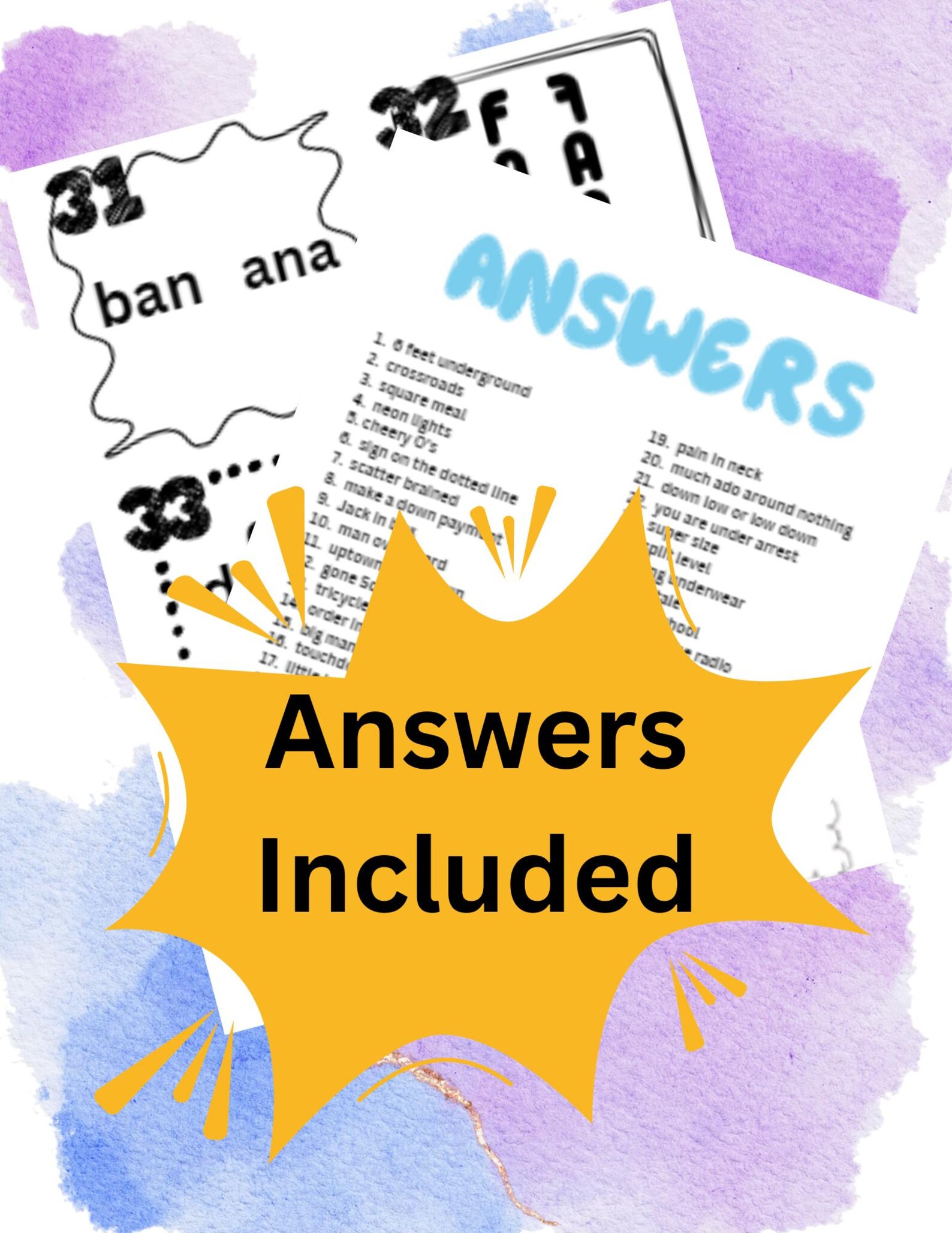 Brain Games Word Puzzles Worksheets for Classroom or Homeschool GT ...