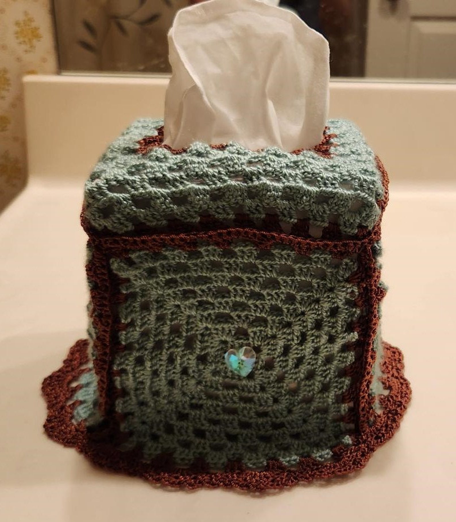 Crocheted Bathroom Set: Toilet Seat Cover, Lid, and Tissue Box - Etsy