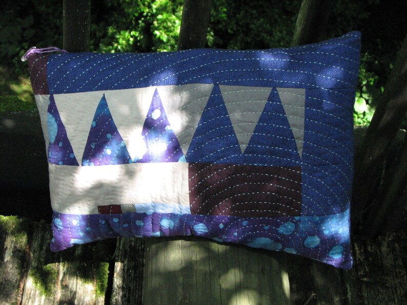 Modern, Batiked, Pieced Art Pillow - Etsy