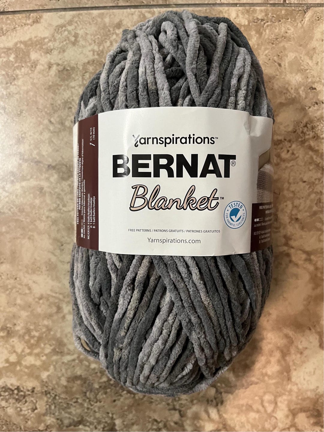 ASHEN TITANIUM, Bernat Baby Blanket Yarn, 10.5 Oz - Etsy