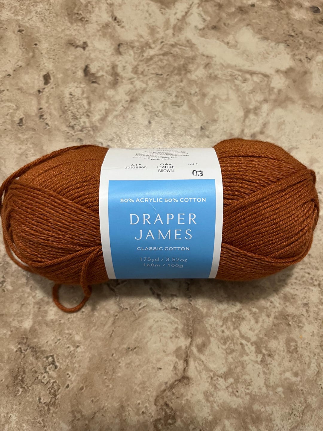 LEATHER BROWN, Draper James Classic Cotton Yarn - Etsy