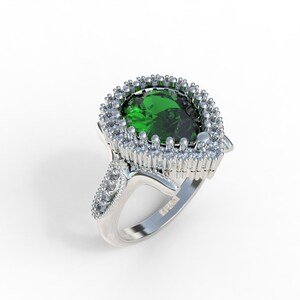 Hurrem Sultan Ring | 925 Sterling Silver Emerald Ottoman Queen Jewelry ...