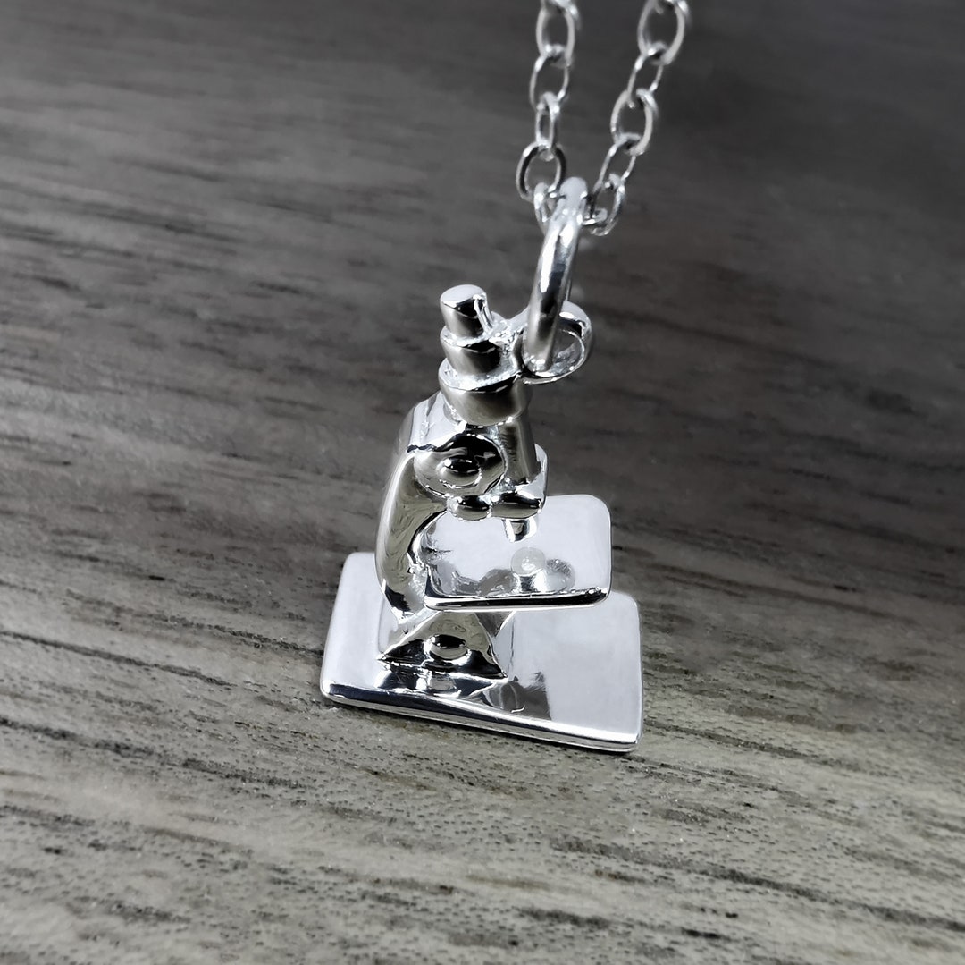 Microscope Necklace, Medical Jewelry, for Gift, Scientific Biology ...