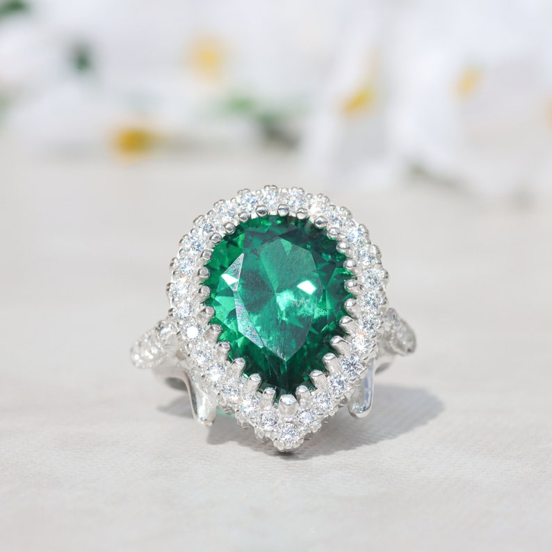 Hurrem Sultan Ring Emerald Stone Silver Ring Ototman Queen - Etsy