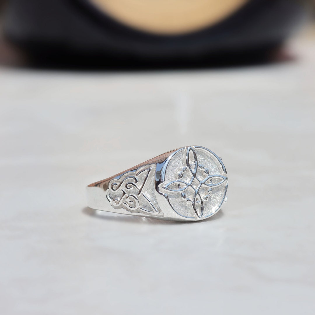 Witch Knot Ring | Handmade Amulet for Men | 925 Sterling Silver ...