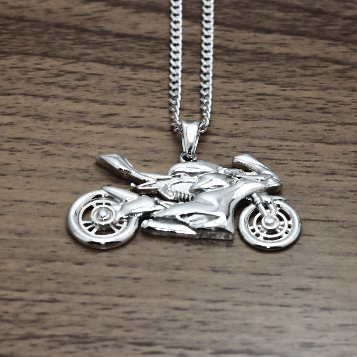 Motorbike Necklace, Motorcycle Pendant, Sport Biker, Biker Jewelry ...