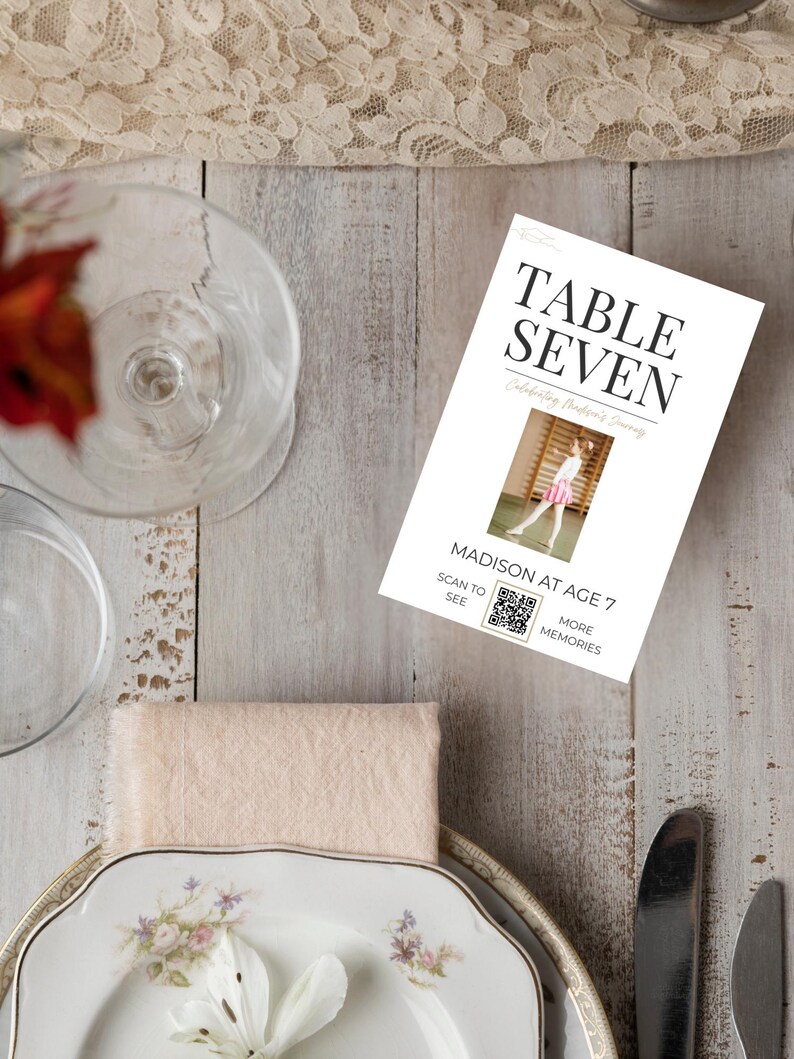 Editable Graduation Table Numbers With Photos • 18 Canva Templates ...