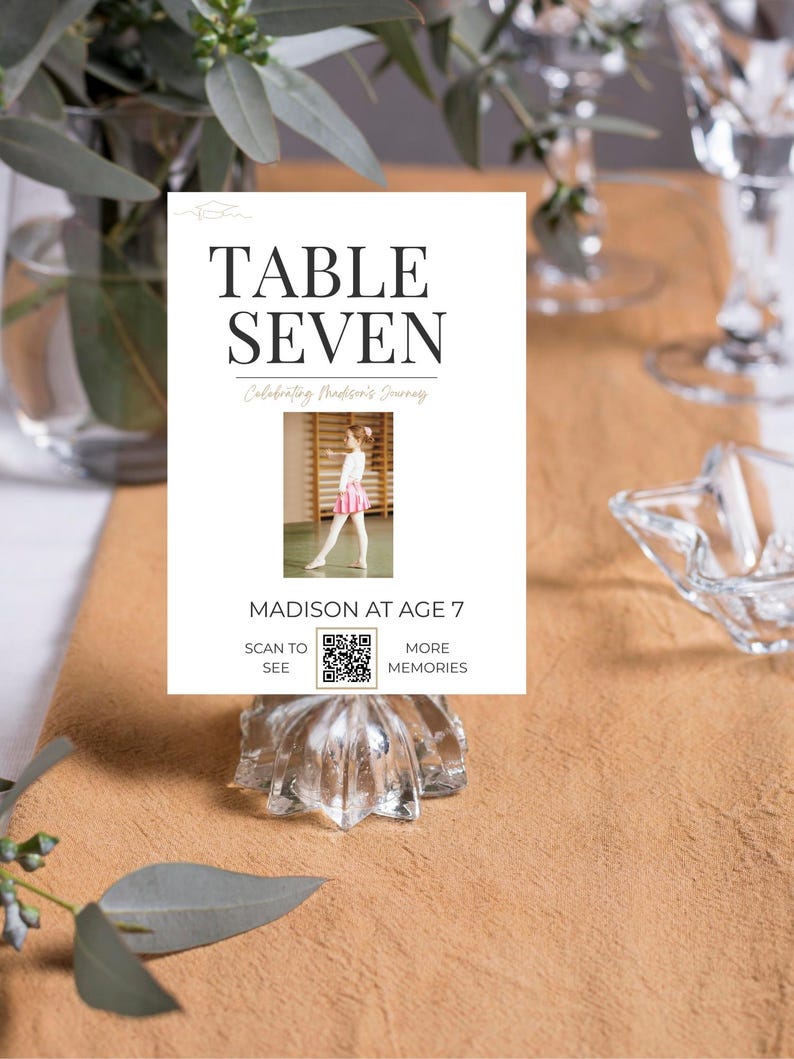 Editable Graduation Table Numbers With Photos • 18 Canva Templates ...