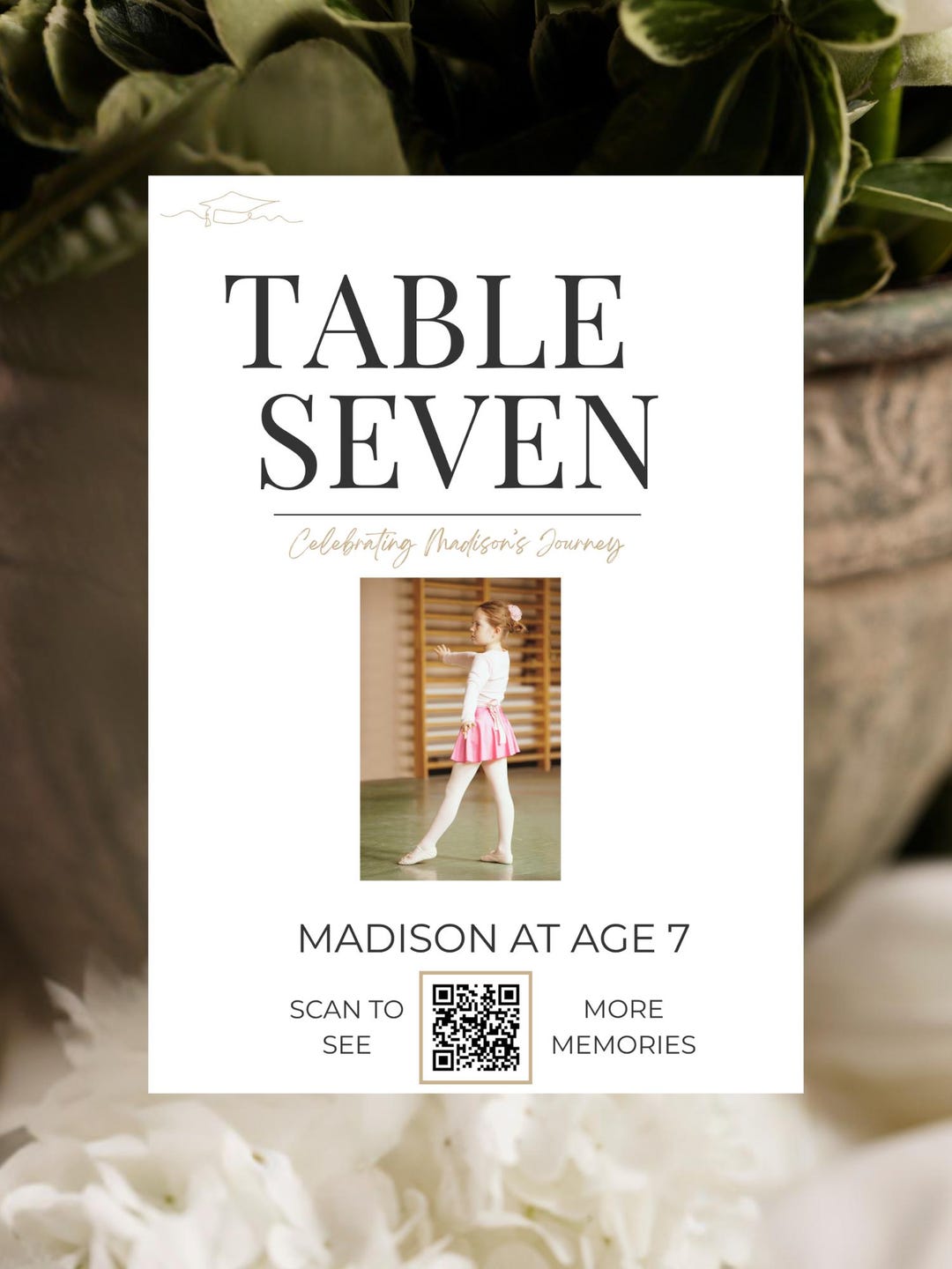Editable Graduation Table Numbers With Photos • 18 Canva Templates ...