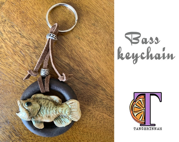 Smallmouth Bass Key Chain Wood Fisherman Gift for Bass Fishing ...