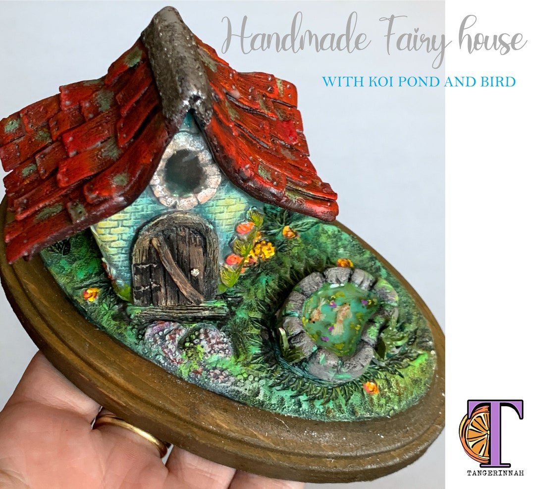 Handmade Fairy House/fairy Garden Figurine/miniature House/unique Fairy ...