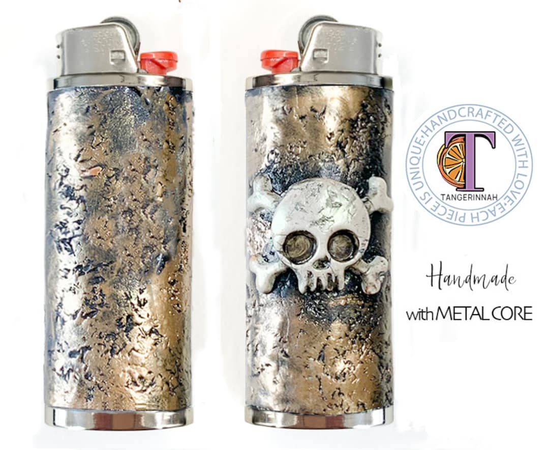 Skull Lighter Case/ Lighter Sleeve/skull Lighter/handmade Lighter Cover ...