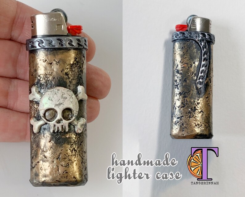 Skull Lighter Case/ Lighter Sleeve/skull Lighter/handmade | Etsy
