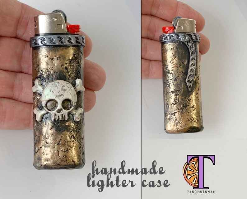 Skull Lighter Case/ Lighter Sleeve/skull Lighter/handmade | Etsy