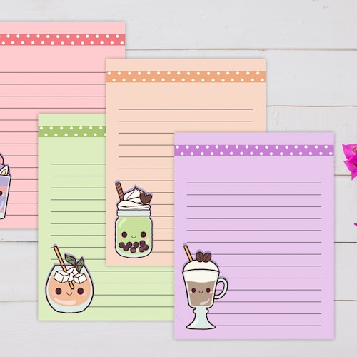 Printable Note Paper Kawaii Stationery Cute Writing Paper - Etsy