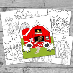 Printable Coloring for Kids, Farm Activity Coloring Pages, Kids Farm ...