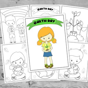 Printable Earth Day Coloring for Kids, Earth Day Activity Coloring ...