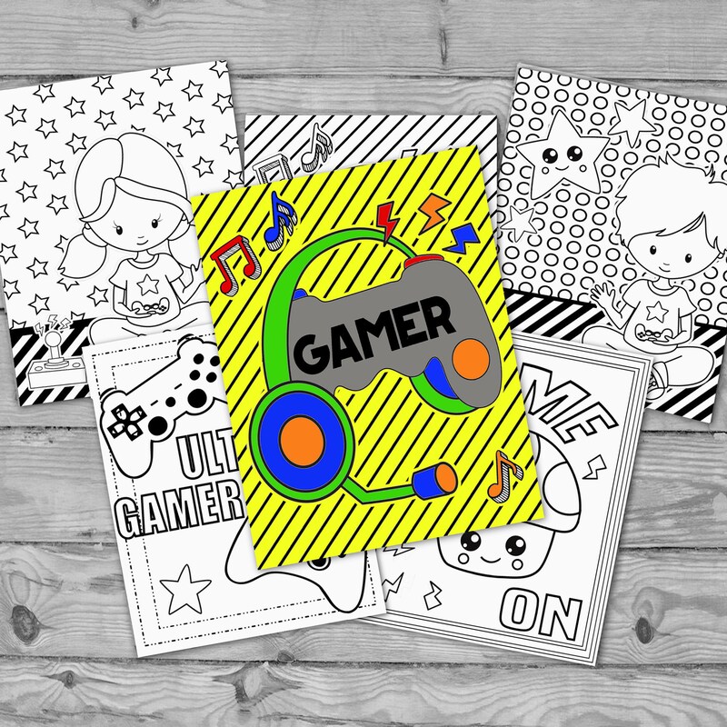 Video Game Coloring Page - Etsy