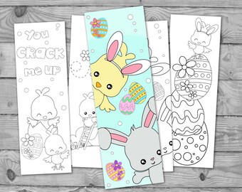 Printable Easter Bookmarks Coloring Student Gifts Printable | Etsy