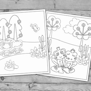 Printable Coloring for Kids, Frog Activity Coloring Pages, Kids ...