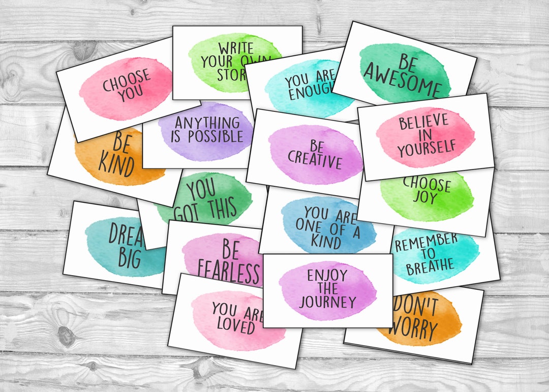Printable Kindness Notes, Motivational Cards, Lunchbox Notes - Etsy