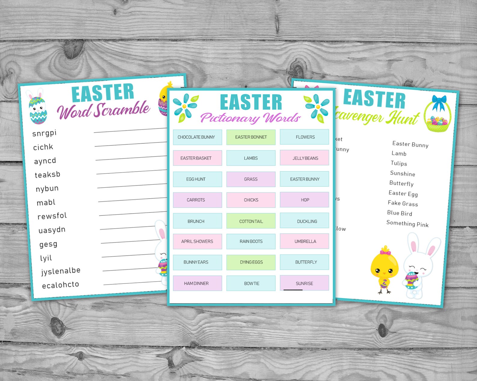Printable Easter Game Pack Easter Party Games Printable - Etsy