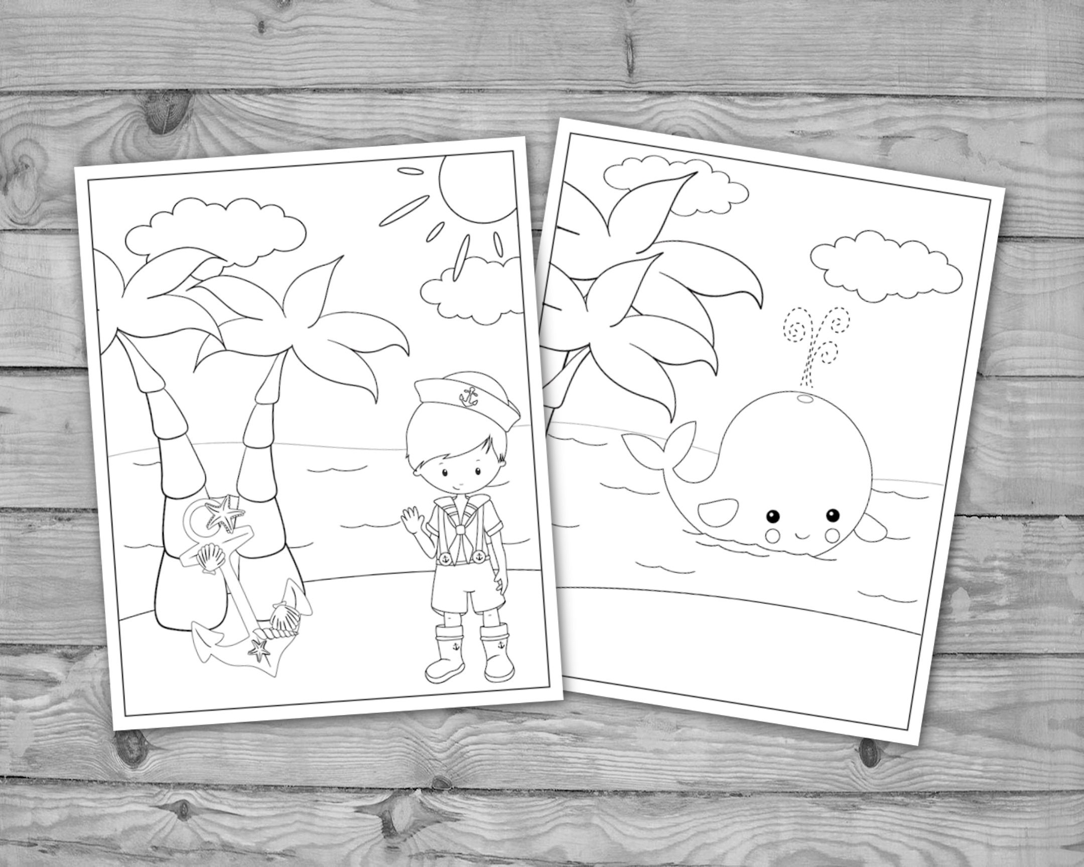 Printable Sailing Coloring for Kids, Nautical Activity Coloring Pages ...